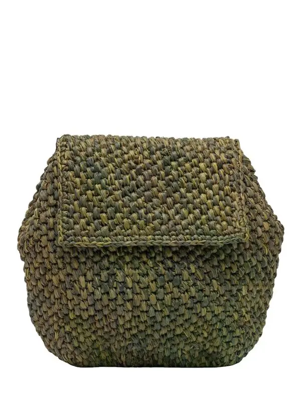 IBELIV Mini Zaz Ylang Raffia Crossbody Bag - Green