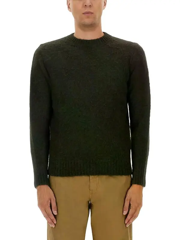 Aspesi Crew-neck Wool Sweater - Green