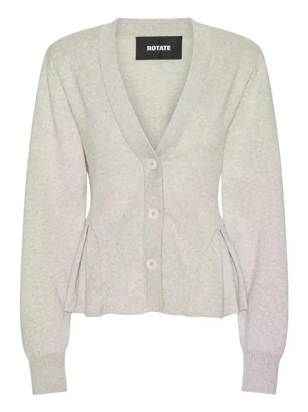 ROTATE BY BIRGER CHRISTENSEN V-neck Cardigan - Grey