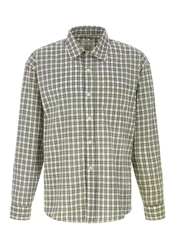 MFPEN Check-print Long-sleeve Shirt - Neutrals