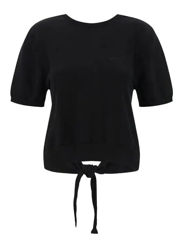 GANNI Embroidered Bare-back Sweater - Black