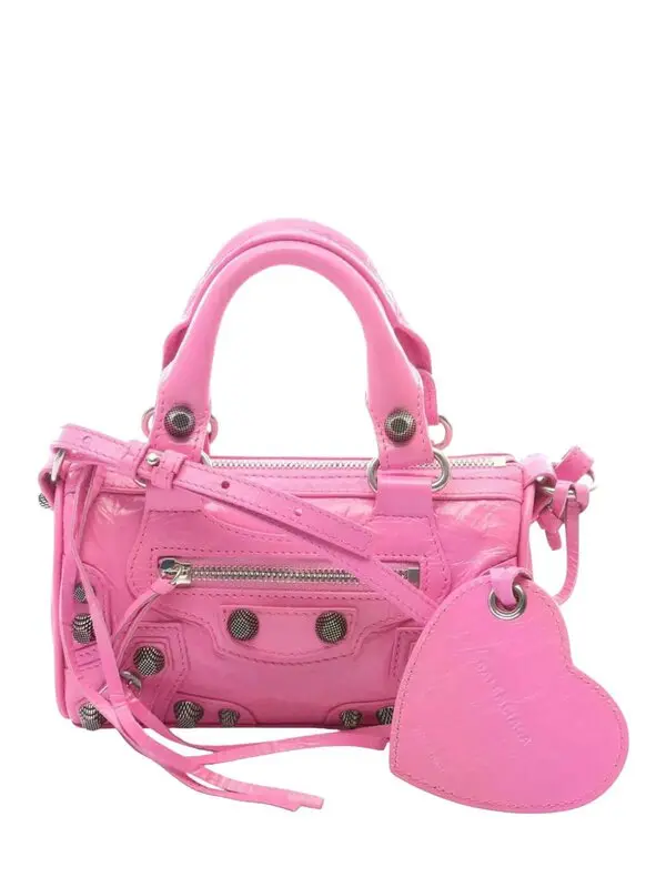 Balenciaga 2010-2026 Lambskin Nano Le Cagole Satchel - Pink