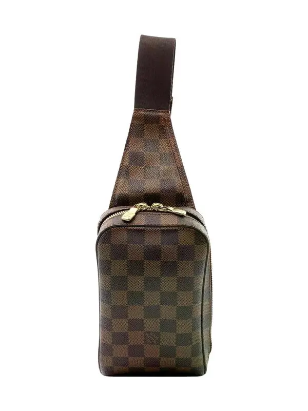 LOUIS VUITTON 2004 Damier Ebene Geronimos Crossbody Bag - Brown