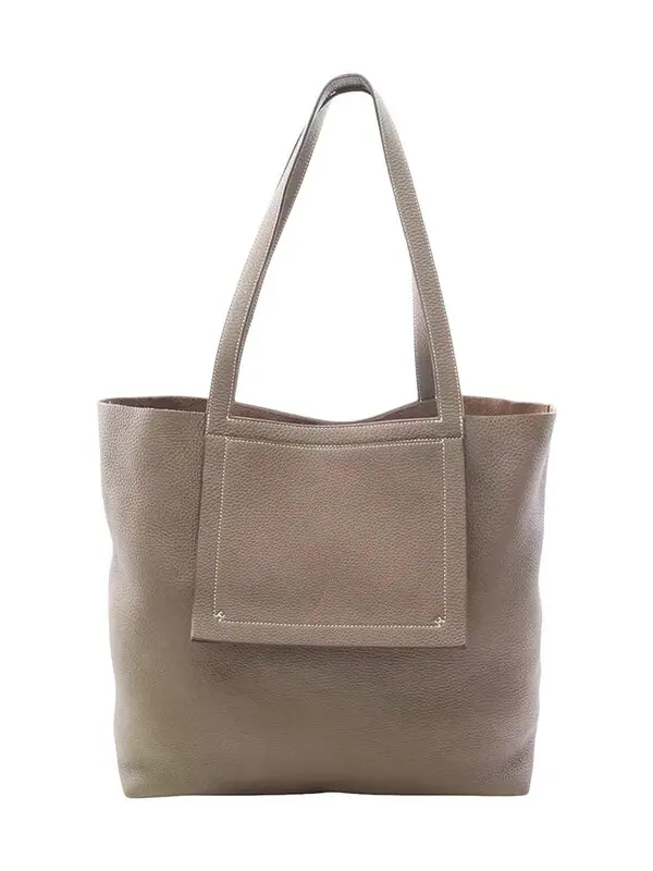 Hermès 2024 Taurillon Clemence Cabasellier 46 Tote Bag - Grey