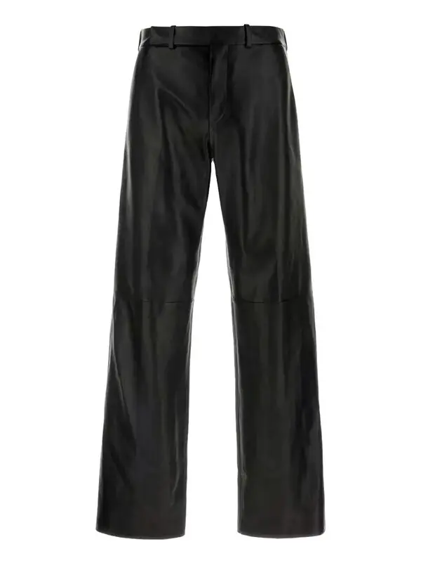 Fendi Leather Trousers - Black