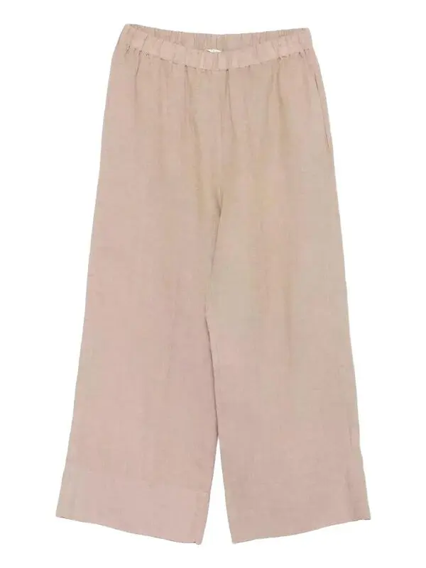 XACUS Elasticated Wide Leg Trousers - Neutrals