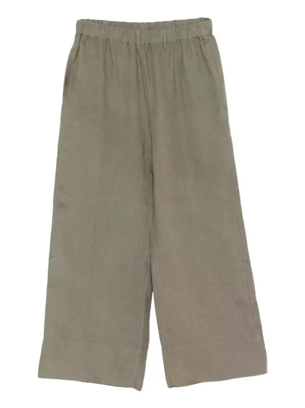 XACUS Elasticated Wide Leg Trousers - Green