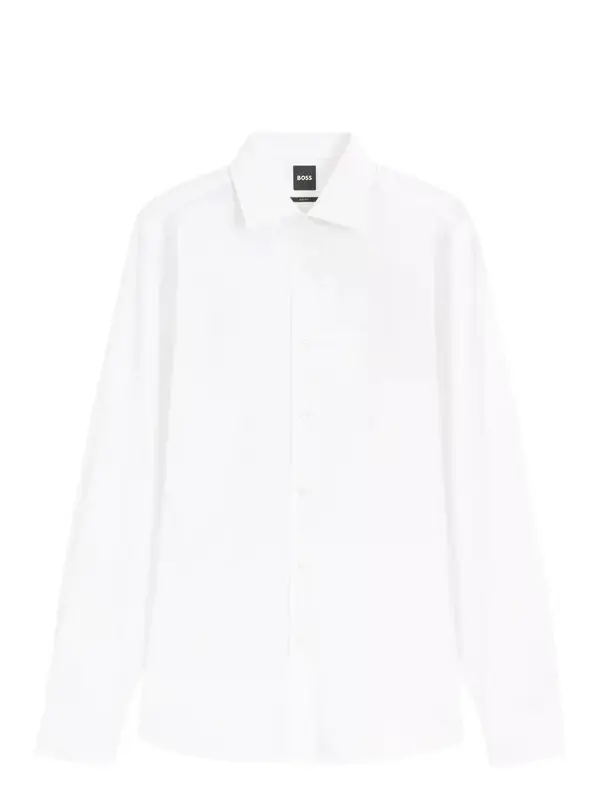 BOSS X David Beckham Joe Tailored Long-sleeve Shirt - White