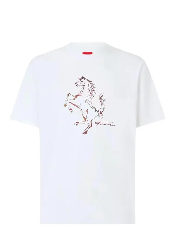 FERRARI Horse-graphic T-shirt - White