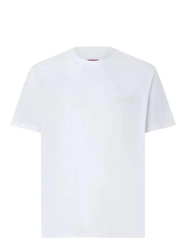 FERRARI Logo-embroidered T-shirt - White