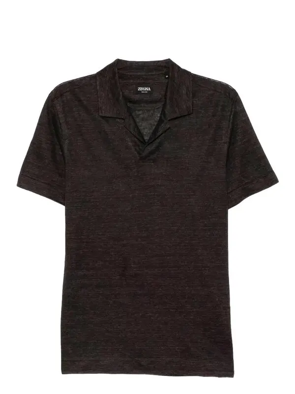 Zegna Linen Top - Brown