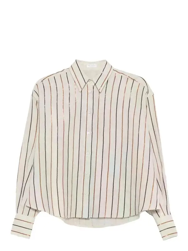 Brunello Cucinelli Striped Shirt - Neutrals