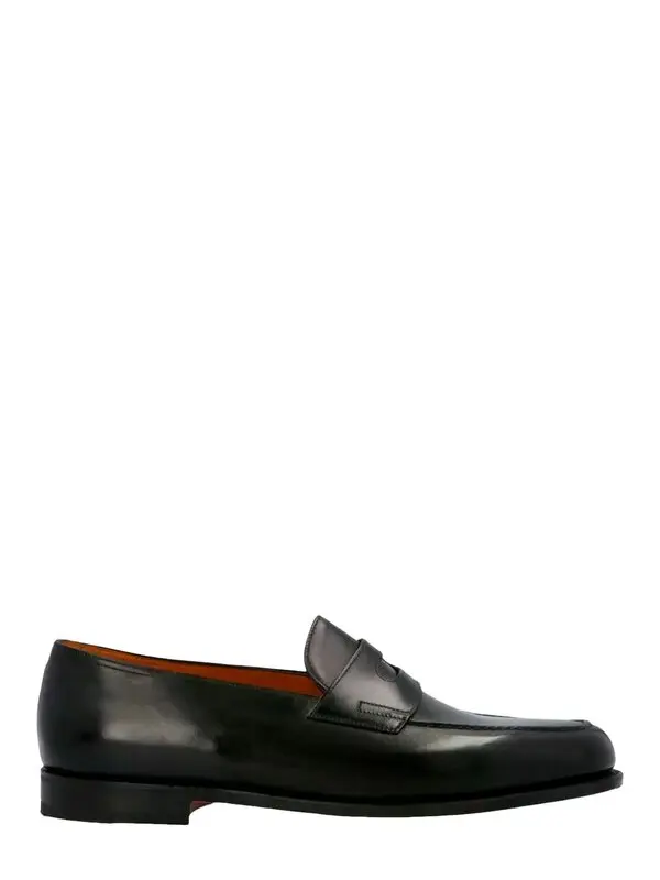 John Lobb Lopez Leather Penny Loafers - Black