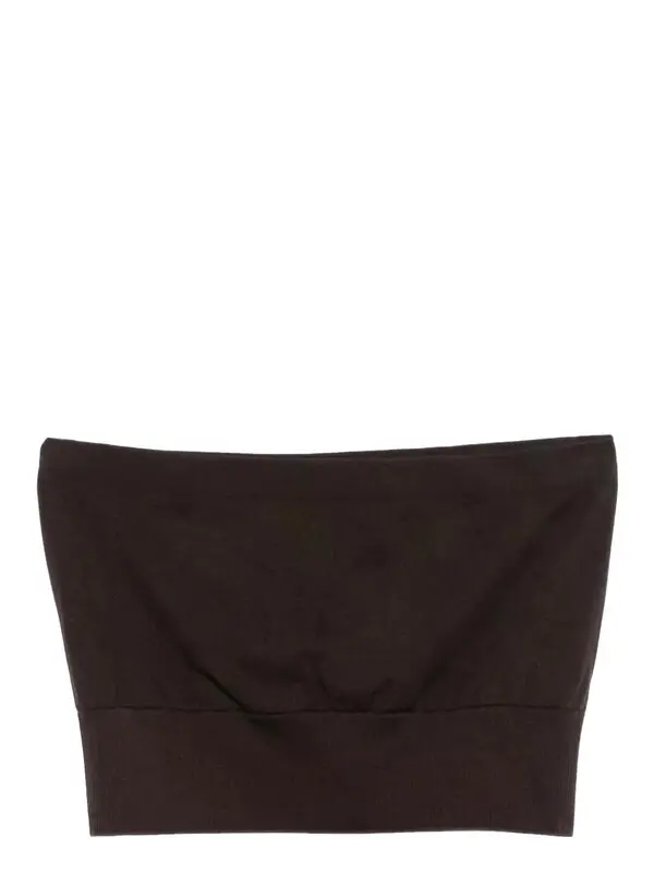 Wolford Strapless Cropped Top - Brown