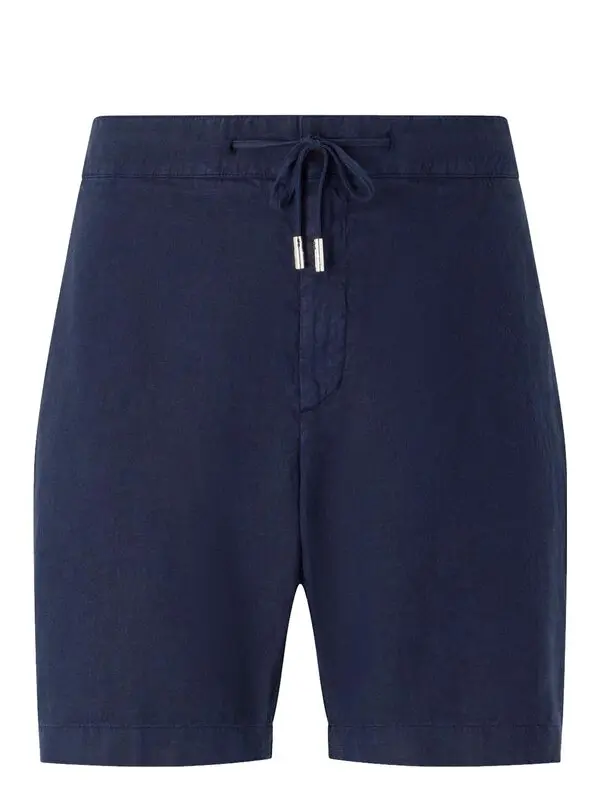 Mr P. Straight-leg Linen Bermuda Shorts - Blue