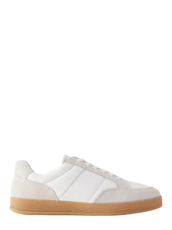 Mr P. Colour-block Suede And Leather Sneakers - White