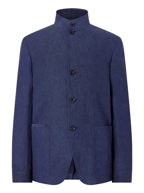 Zegna Il Conte Oasi Linen Jacket - Blue