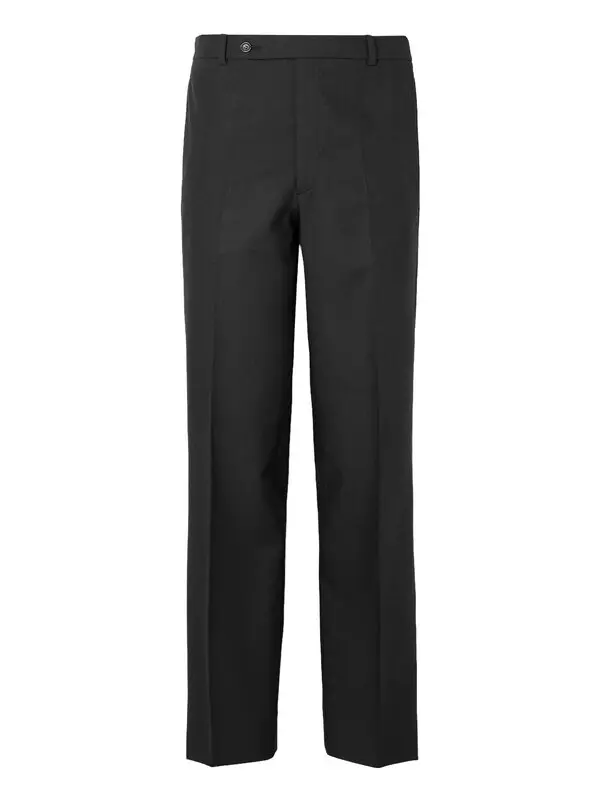 Husbands Wide-leg Linen Suit Trousers - Black