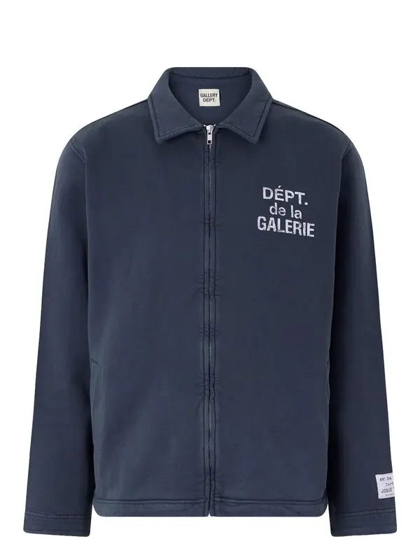GALLERY DEPT. Logo-print Cotton-jersey Jacket - Black