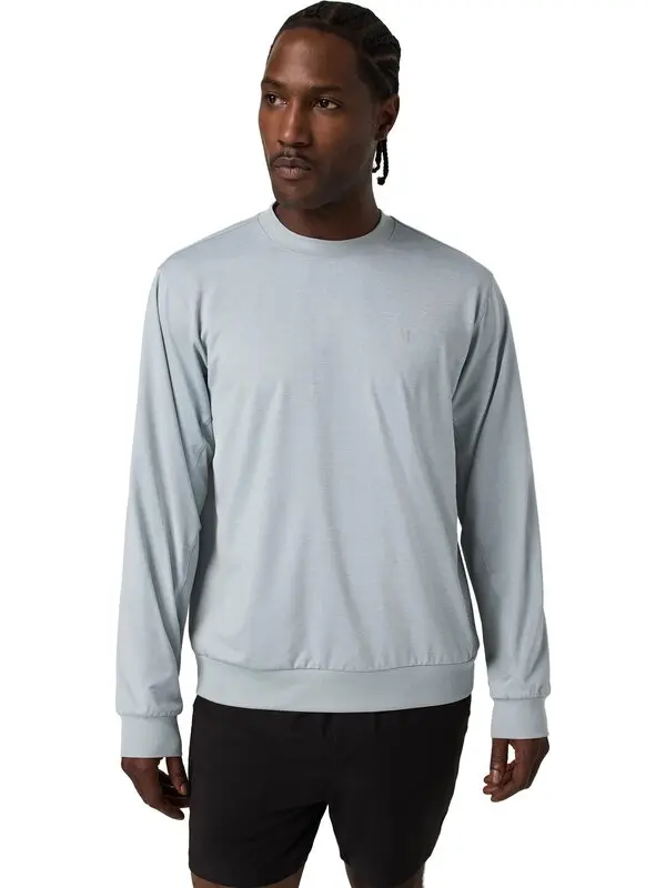 Vuori Sunday Crew Neck Shirt - Blue Haze Heather