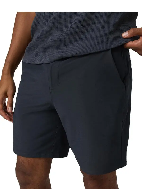 Vuori Aim 8" Chino Shorts - Navy Linen Texture