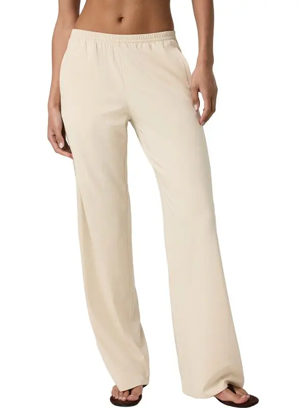Vuori Villa Everyday Wideleg Pant - Bleached Sand