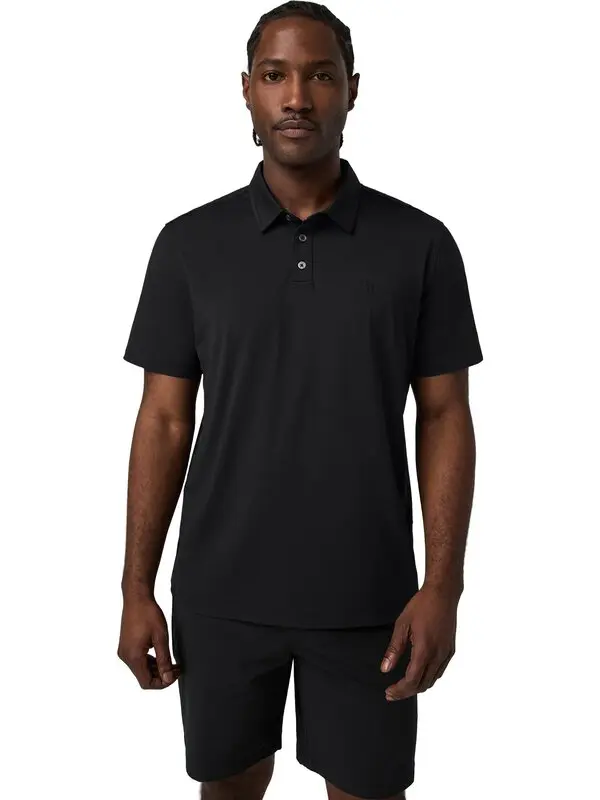 Vuori Short Sleeve Travellite Polo - Black