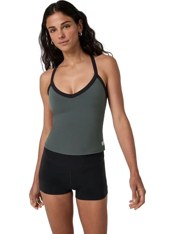 Vuori Alltheform™ V Neck Tank Top - Dark Jade