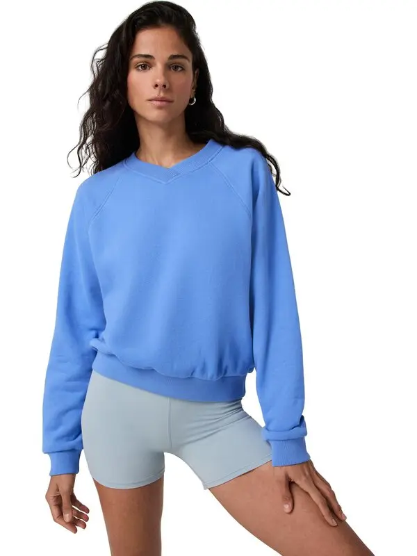 Vuori Sedona V-neck Pullover - Riviera Blue