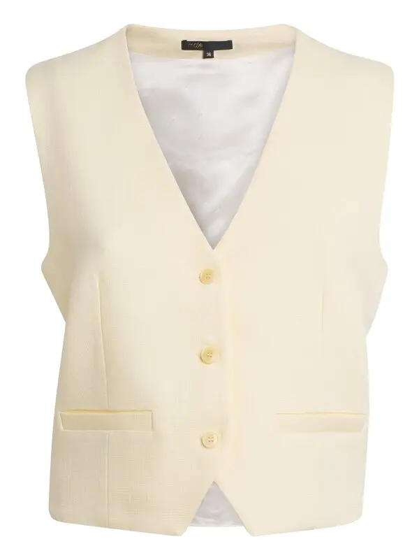 Maje Tailored Waistcoat - Yellow