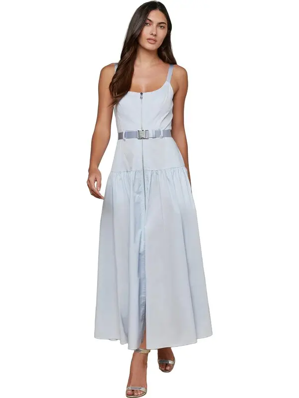 L'Agence Rima Maxi Dress - Pale Mist Blue