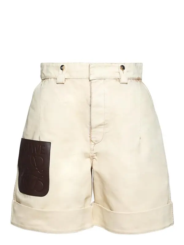 Loewe Turn Up Shorts - Beige