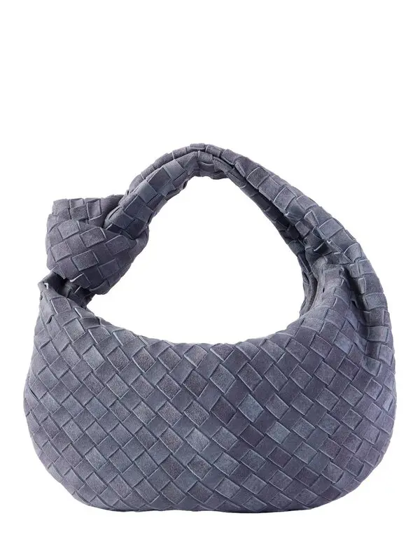 Bottega Veneta Jodie Small Intrecciato Suede Tote - Blue