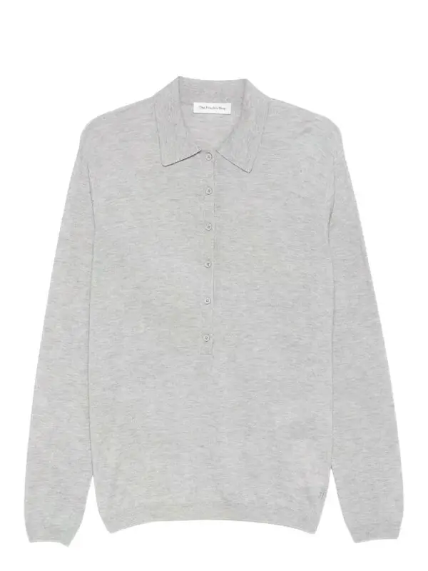 THE FRANKIE SHOP Tala Polo Top - Grey