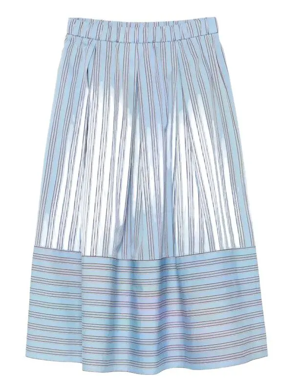 Antonelli Firenze Ibiza Striped Midi Skirt - Blue