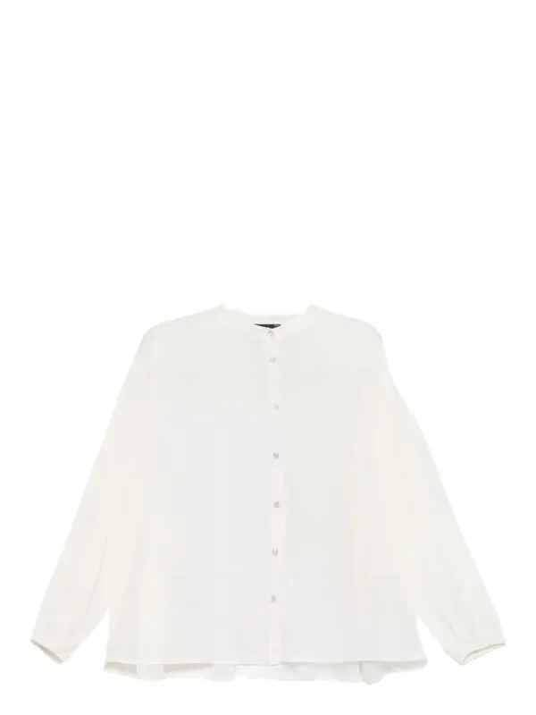 Dixie Buttoned Long-sleeve Shirt - White