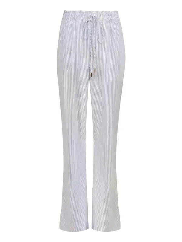 LENNY NIEMEYER Elasticated-waist Striped Trousers - White