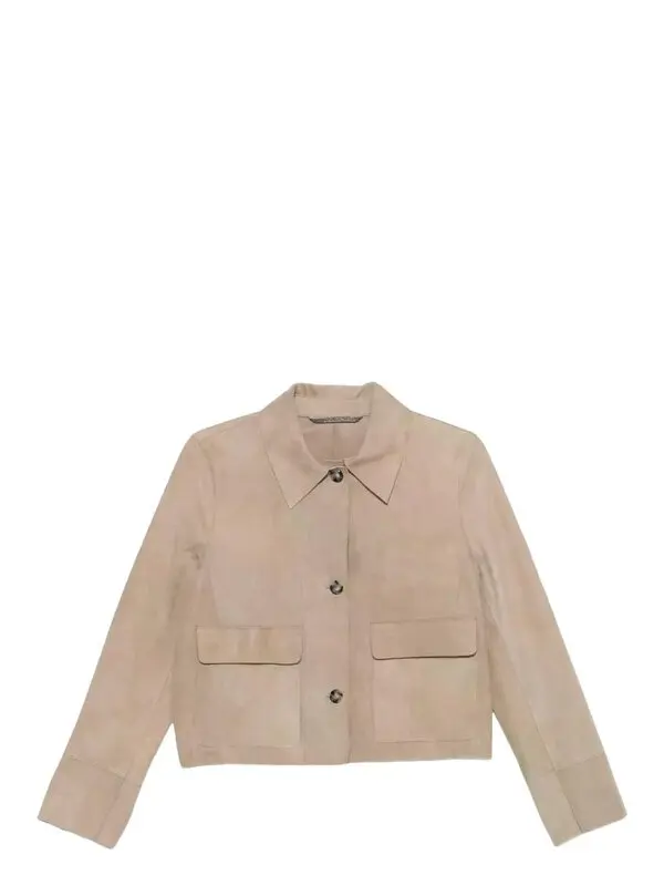 LEATHER AUTHORITY Flap-pocket Jacket - Neutrals
