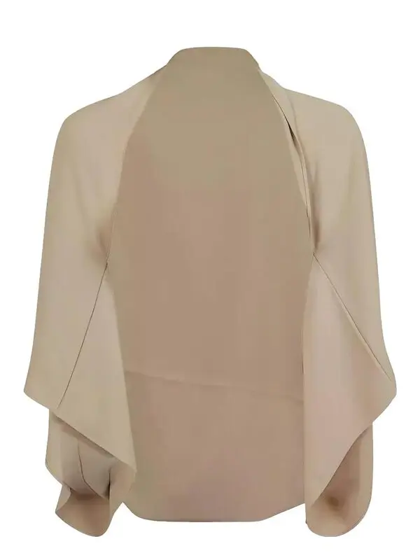P.a.r.o.s.h Long Sleeve Poncho - Neutrals