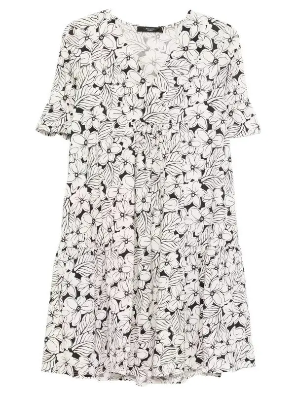 Max Mara Wkdfuoco Floral-print Mini Dress - White