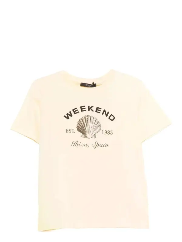 Max Mara Printed Cotton T-shirt - Neutrals