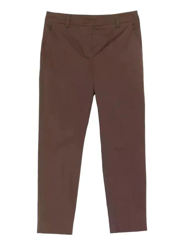 Max Mara Cropped Cigarette Trousers - Brown