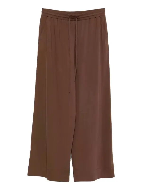 Max Mara Wide Leg Drawstring Trousers - Brown