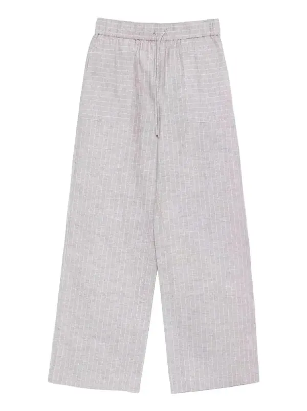 Max Mara Striped Palazzo Pants - Neutrals