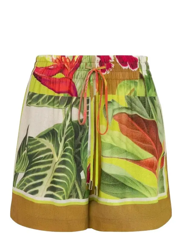 LENNY NIEMEYER Canteiros Elastic-waist Shorts - Green