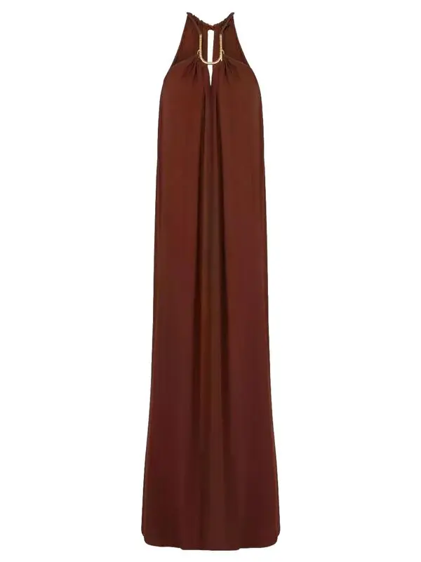LENNY NIEMEYER Keyhole-neck Tie-back Maxi Dress - Red