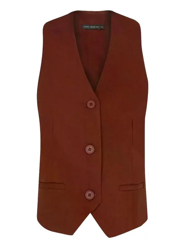 LENNY NIEMEYER Button-fastening Sleeveless Vest - Brown