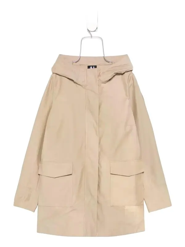 BOMBOOGIE Hooded Pocketed Jacket - Neutrals