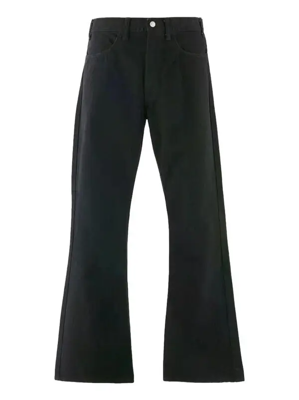 SAINT MXXXXXX Buttoned Flared Trousers - Black