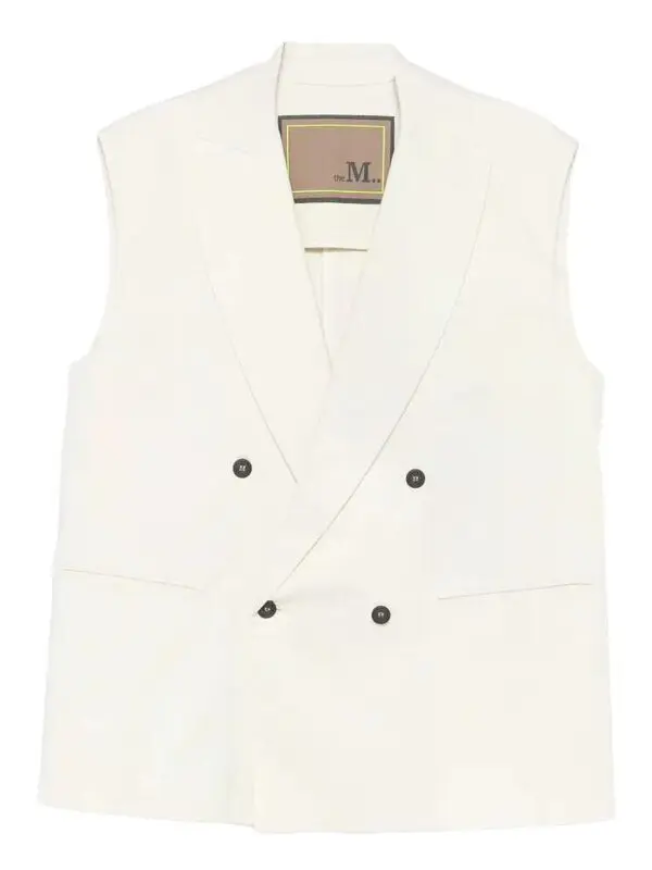 THE M.. Double-breasted Gilet - Neutrals